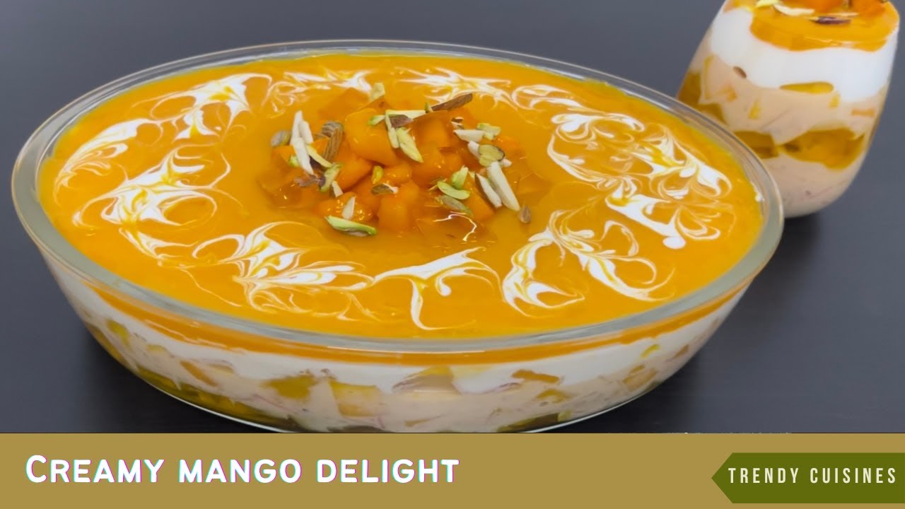 Mango Delight | Best Creamy Mango Delight Recipe | How To Make Mango ...