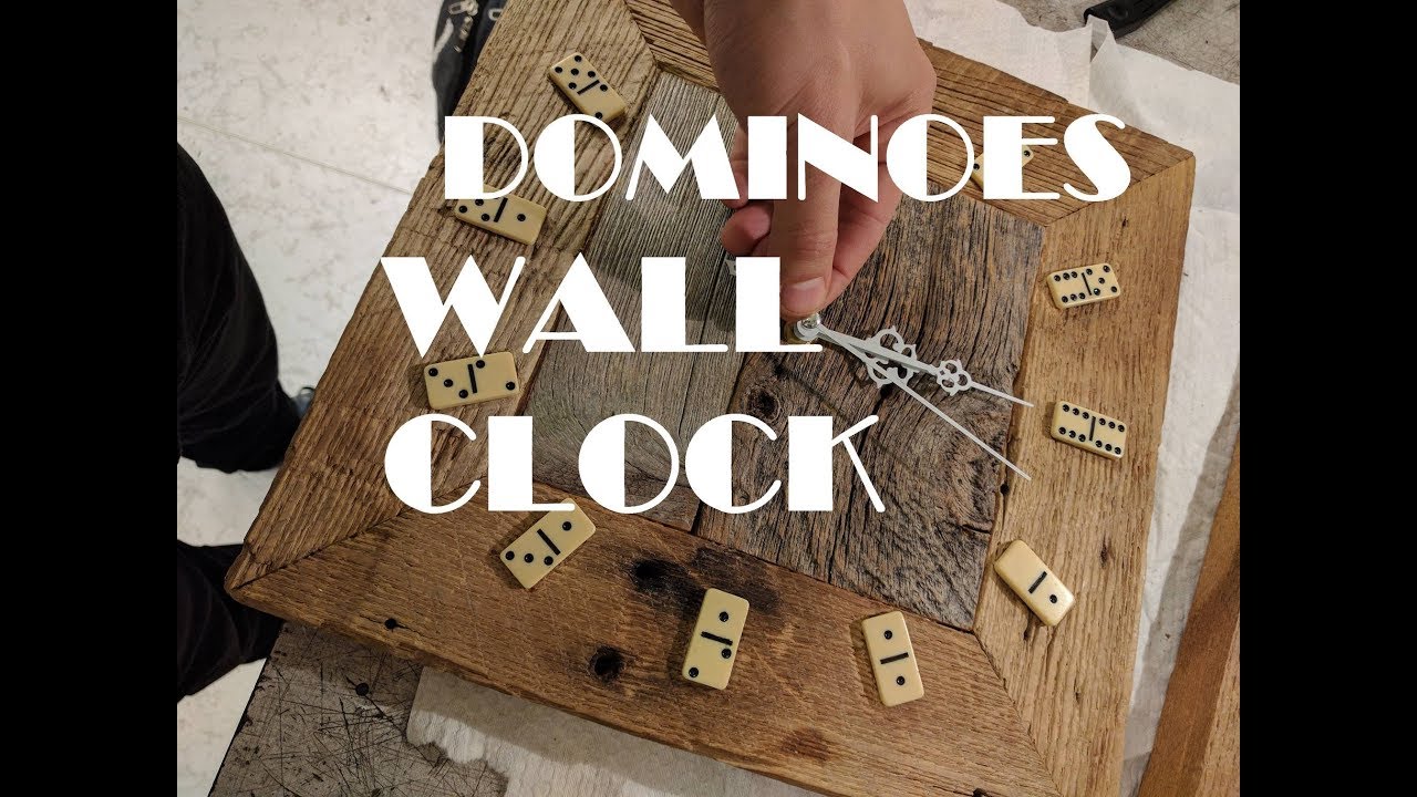 Reclaimed Wood Rustic Dominoes Wall Clock - YouTube