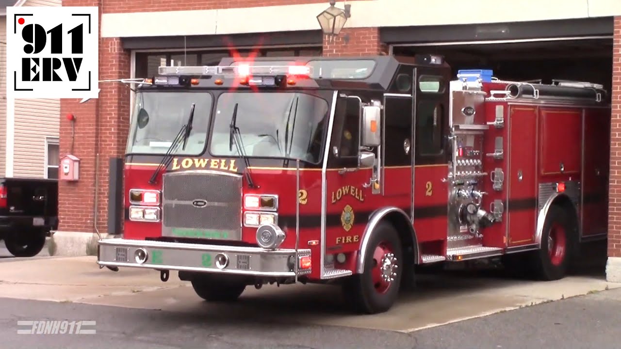Lowell Fire Responding - NEW Engine 2 - YouTube