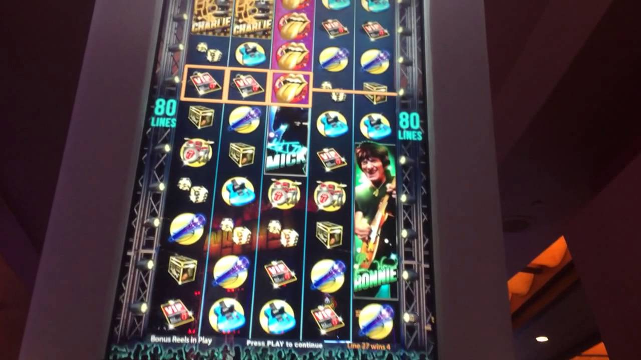 Rolling Stones free games bonus slot machine - YouTube