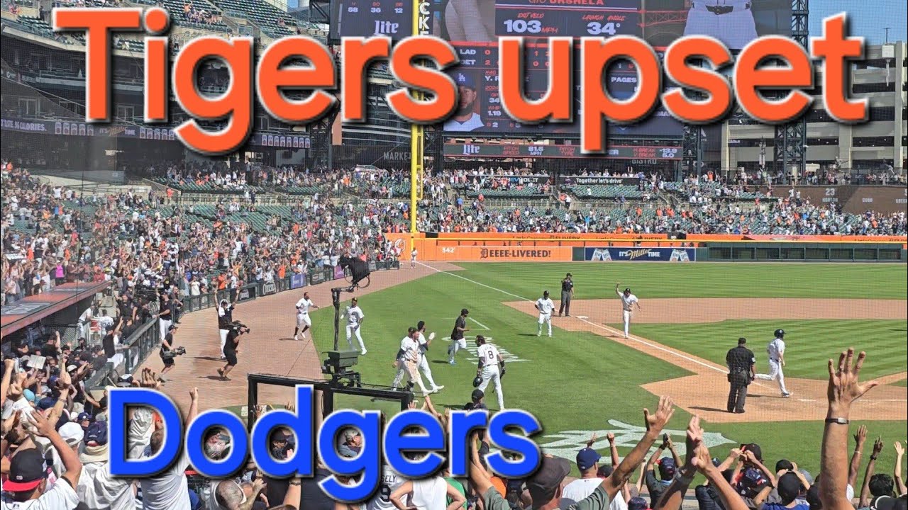 Detroit Tigers upset LA Dodgers at the last inning!! - YouTube