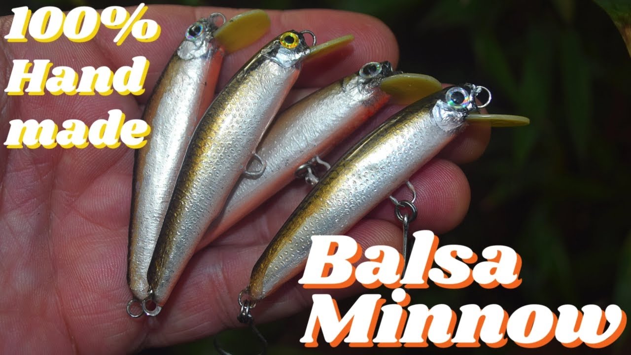 Lure Making - Beautiful Balsa MINNOW LURE! Part 2 - Lip making, Foiling ...