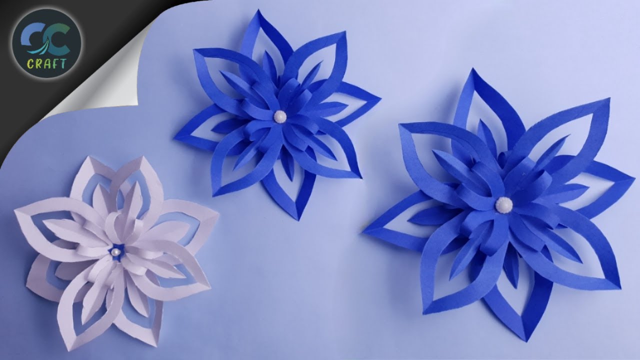 DIY Beautiful Easy Paper Cutting Flower 🌸 | How To Make Flower At Home ...