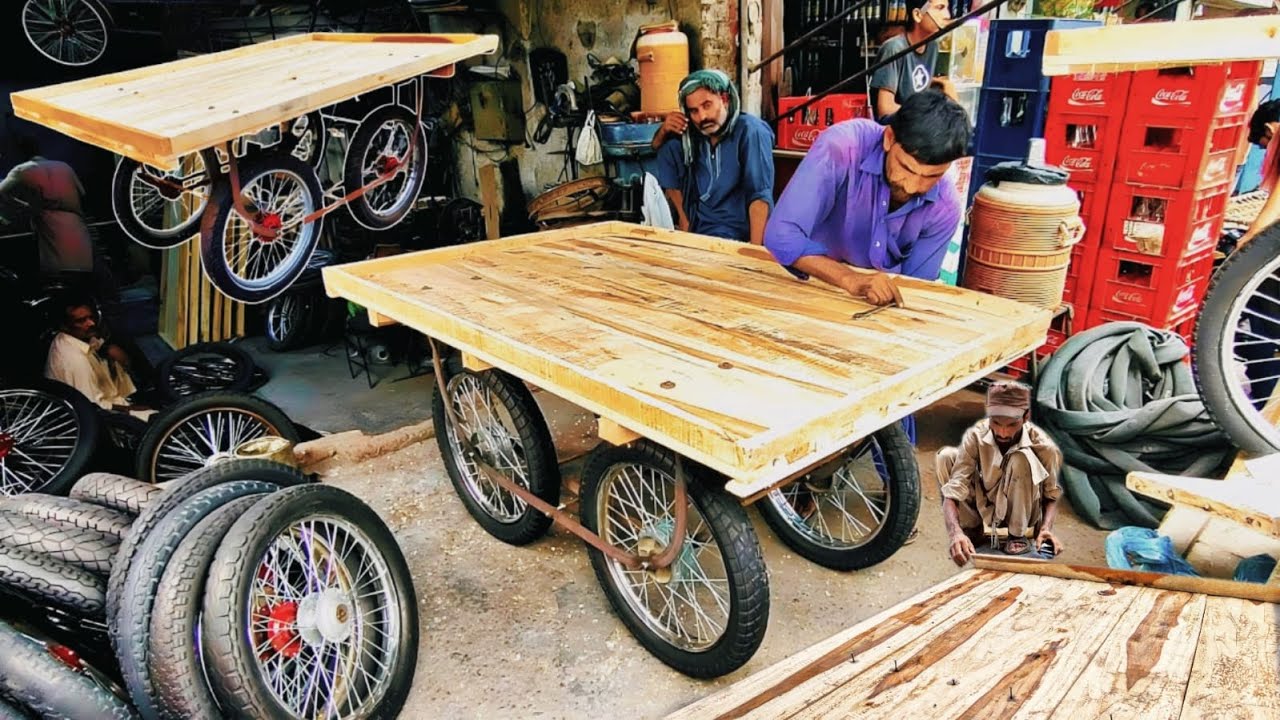 Top Amazing Manufacturing Process of Wooden Hand Cart Making | Mass ...