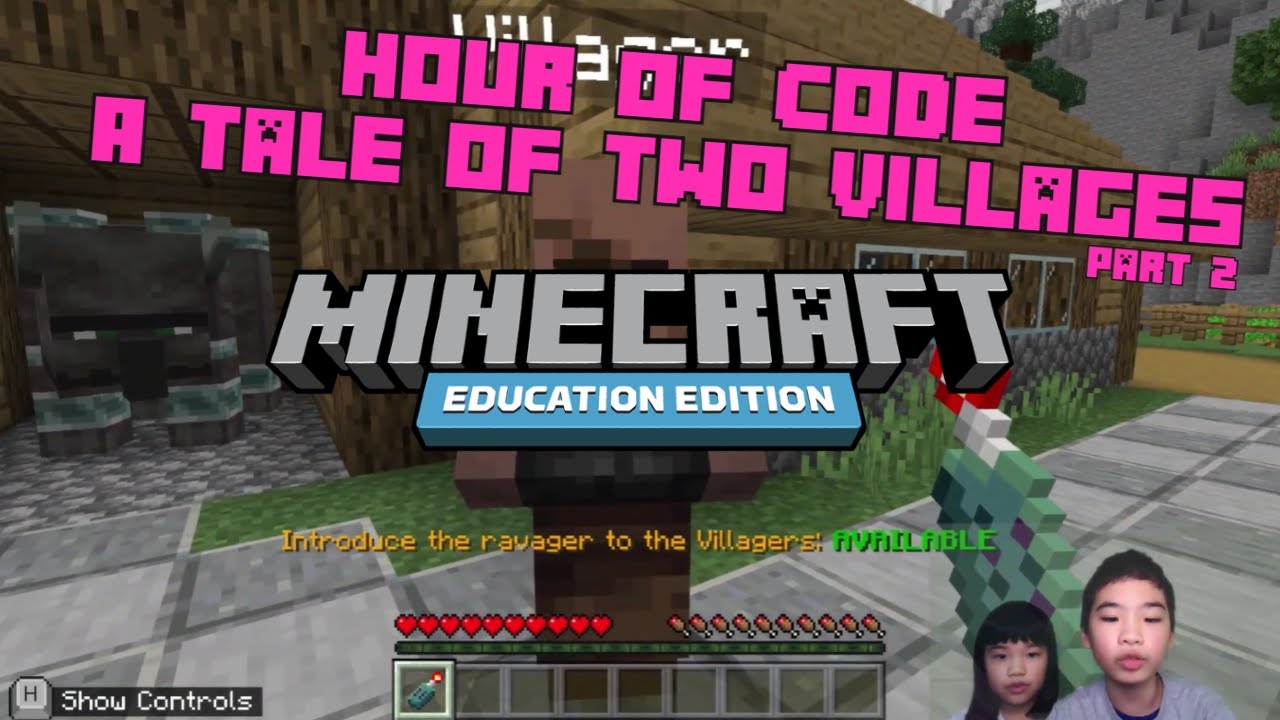 How to Code *TALE OF TWO VILLAGES* in MINECRAFT: Education Edition Hour ...