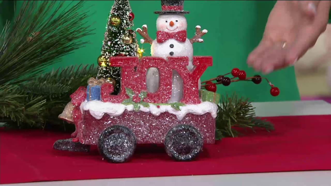 Kringle Express Illuminated Snowman or Santa with Tree Luminary on QVC ...