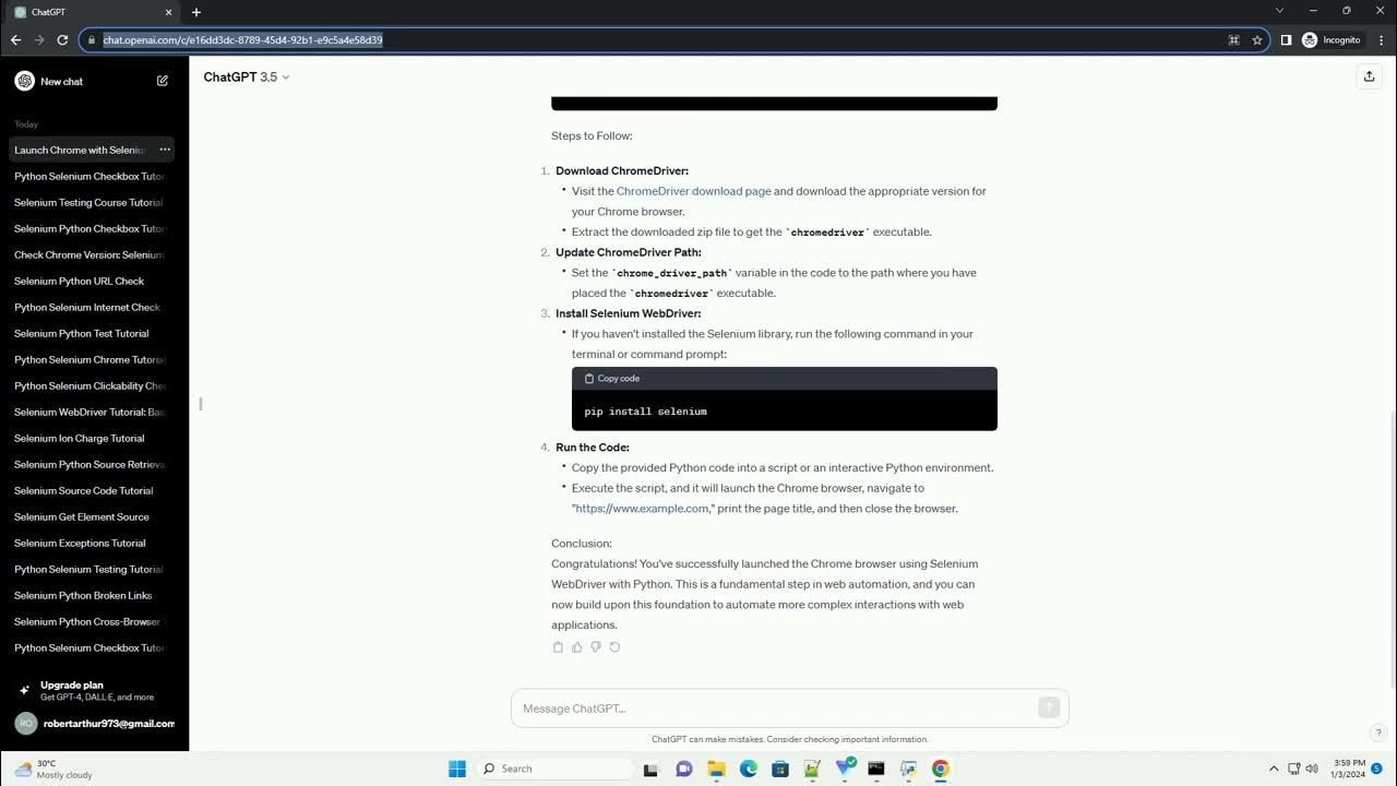 launch chrome in selenium webdriver - YouTube