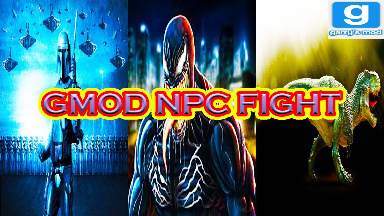 GMOD NPCS FIGHT AND BIG WARS!!! (DIFFERENT NPCS AND BOSSES) - YouTube