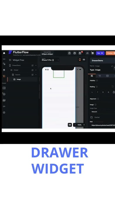 FLUTTERFLOW DRAWER WIDGET #flutter #flutterflow #videotutorial #shorts #drawer - YouTube