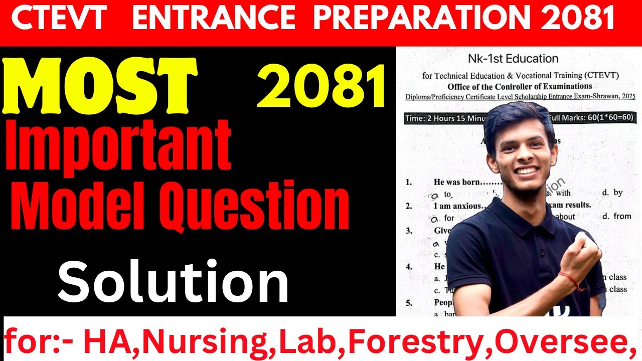 Ctevt entrance exam model questions for staff nurse,HA,dental,lab ...