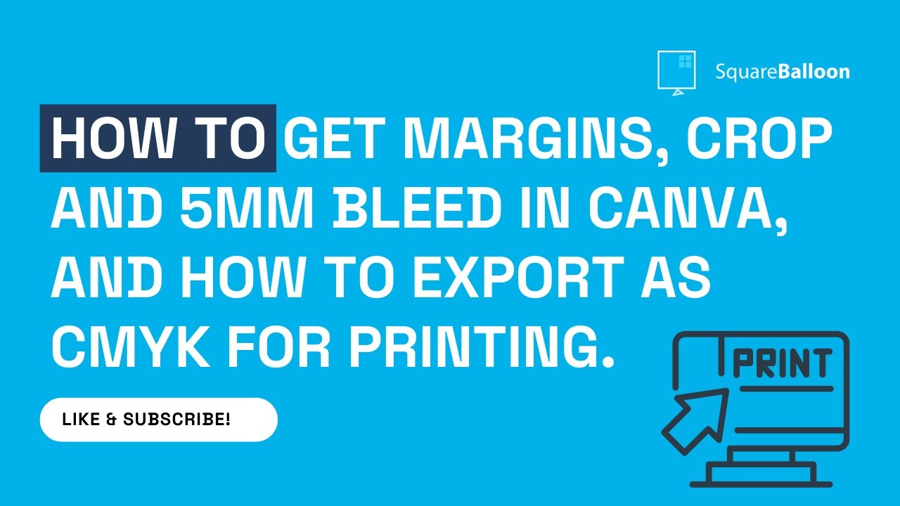 How to get Margins, Crop and 5mm Bleed in Canva, and how to export as ...