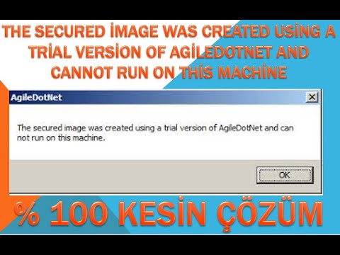 the secured image was created using a trial version of agiledotnet and cannot run on this ...
