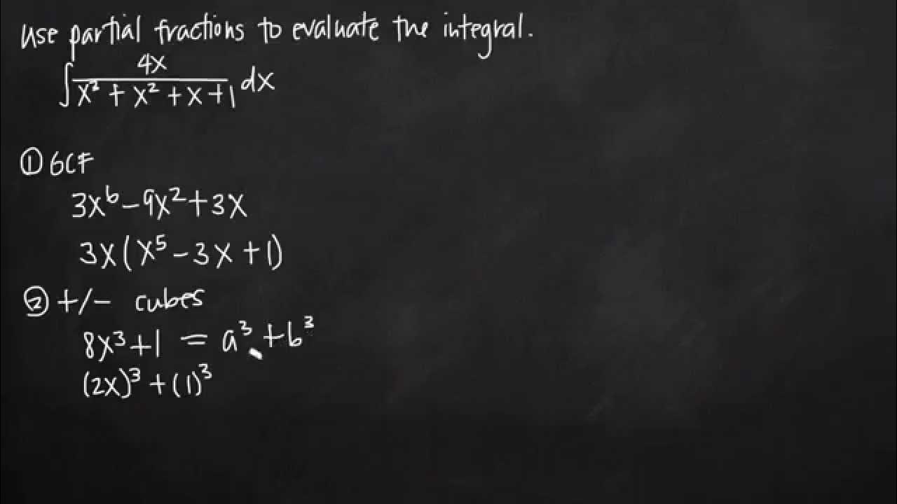 integrating with partial fractions: how to factor difficult ...