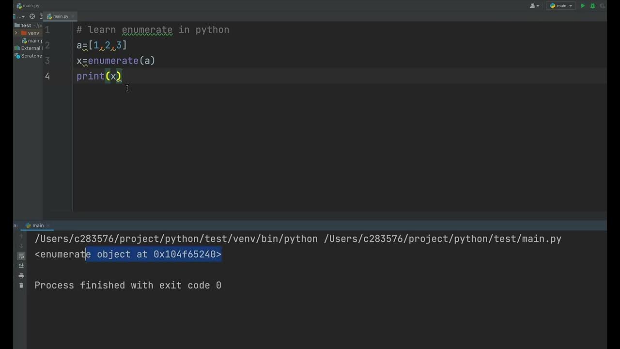 learn enumerate in python | python | tutorial | interview question - YouTube