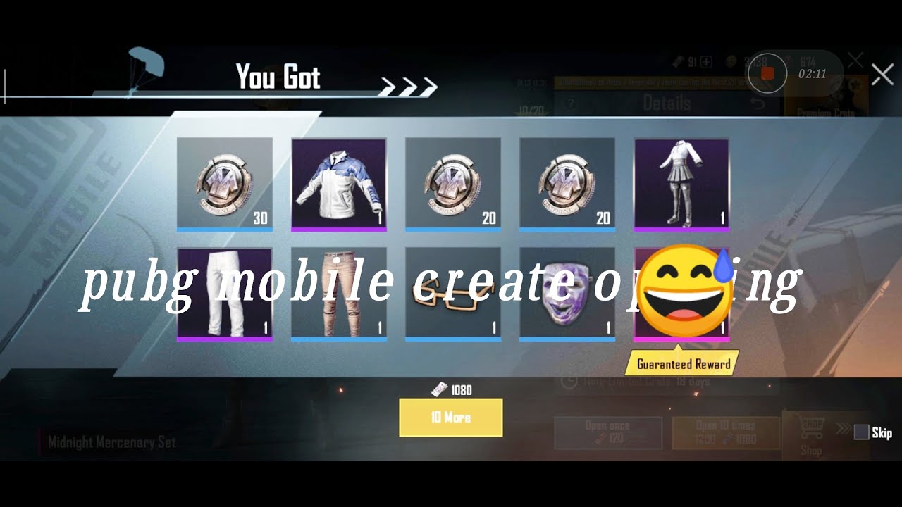Pubg mobile create opening video only 10 premium create - YouTube