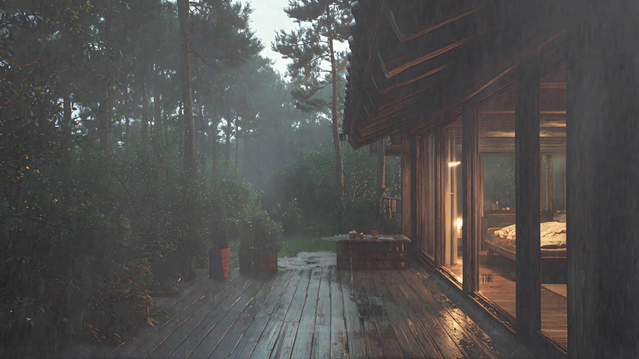Peaceful Rainfall in the Forest - Deep Sleep and Relaxing Night ...