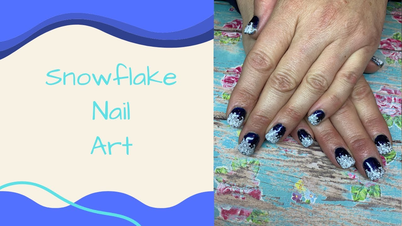 Snowflake Nail Art (time-lapse) - YouTube
