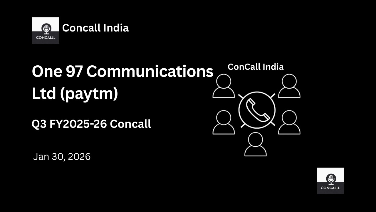 One 97 Communications Ltd (paytm) Q3 FY2025-26 Concall - YouTube