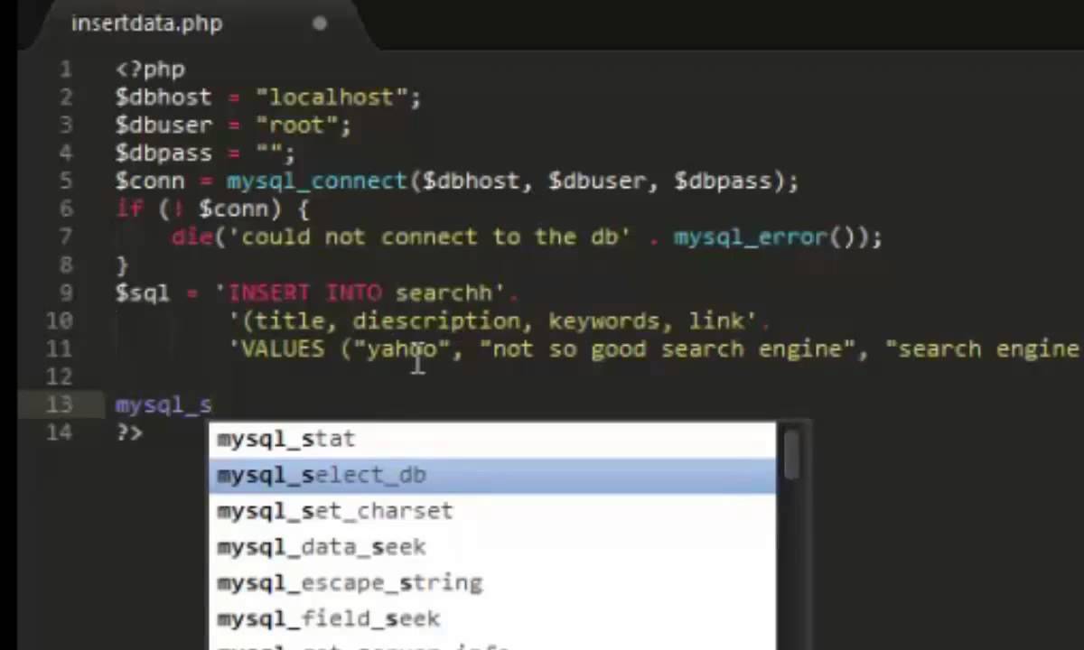 part 5 - create a simple php search engine - YouTube