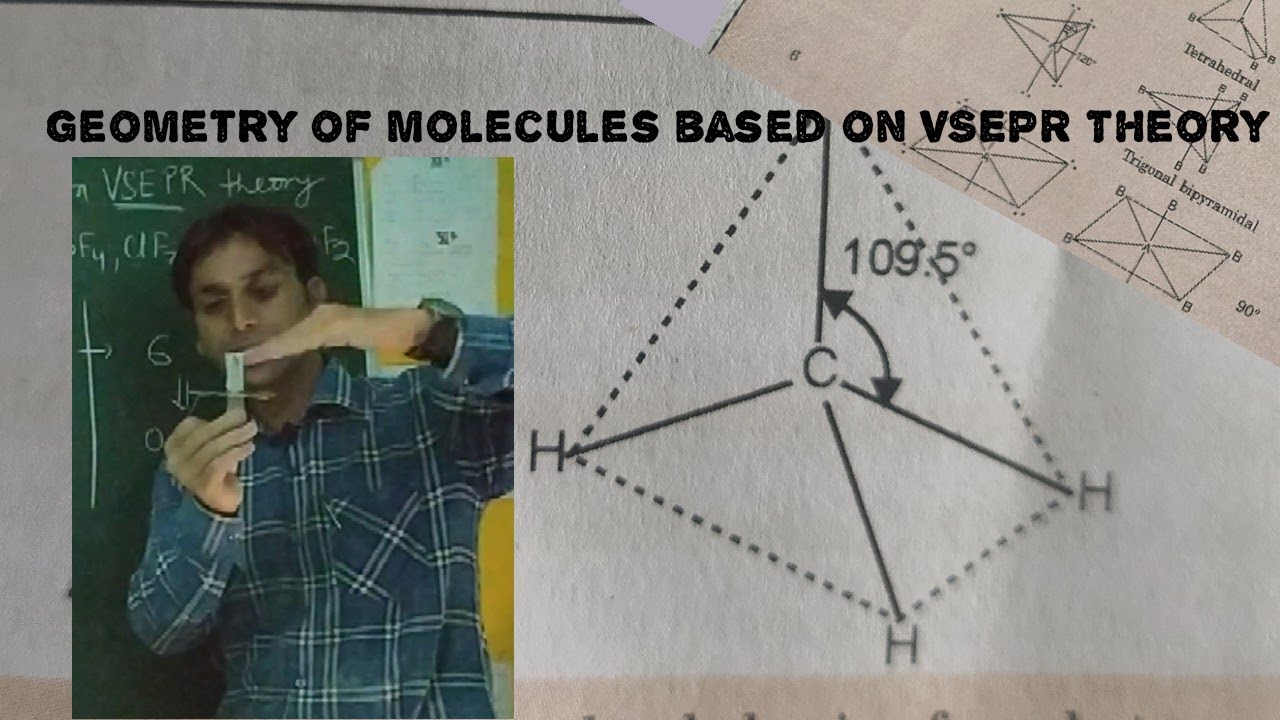 Geometry of CH4 , PCl5 ,SF6 H2O and NH3 based on #VSEPR# Theory #axial ...