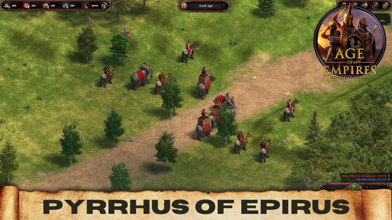 Age Of Empires Definitive Edition - PYRRHUS OF EPIRUS (Hardest) - YouTube