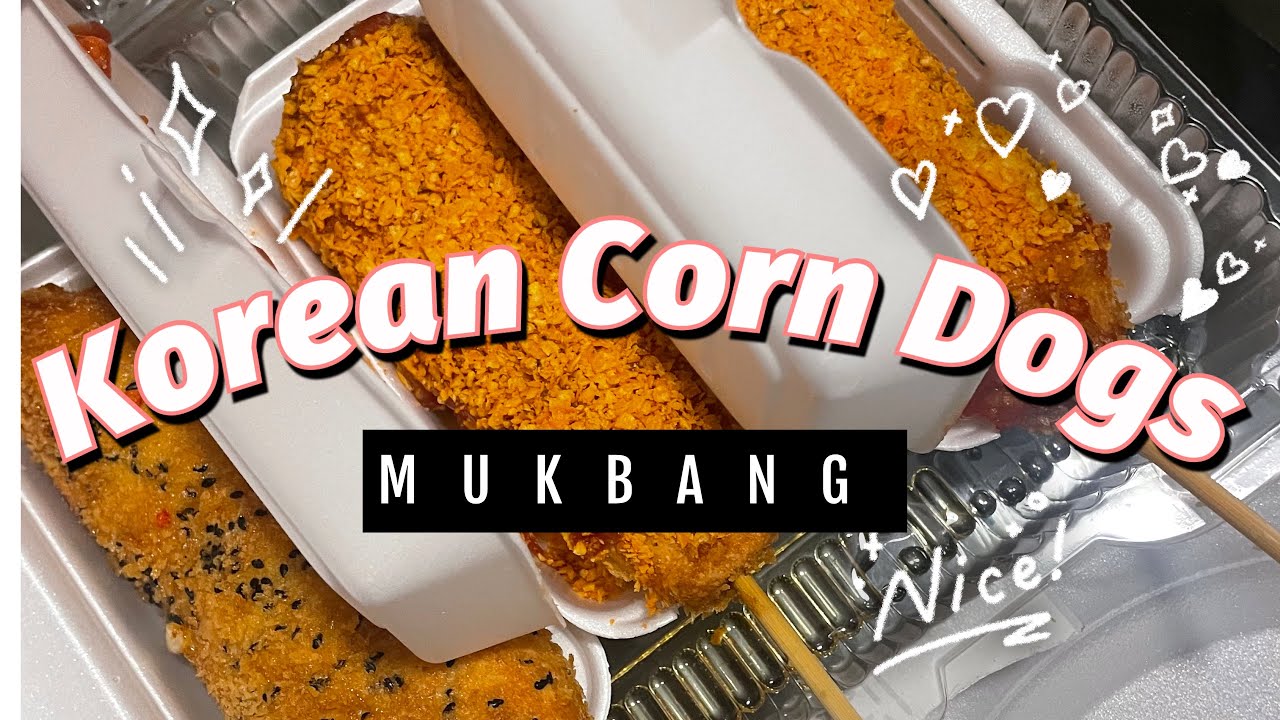 KOREAN CORN DOG MUKBANG W/ My Niece and Nephew! Saniya, Rakaylin - YouTube