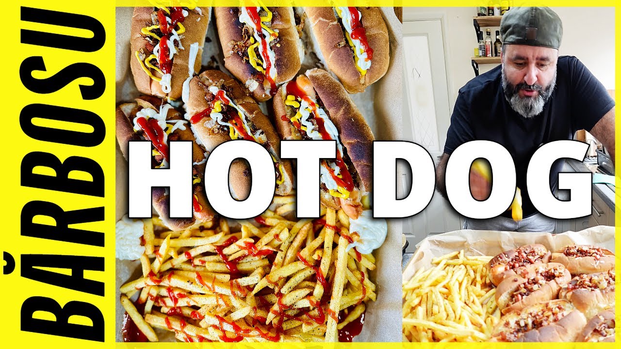 HOT DOG CU CREMVUSTI ROMANESTI | RETETA CLASICA DE SANDWICH CU PARIZER ...