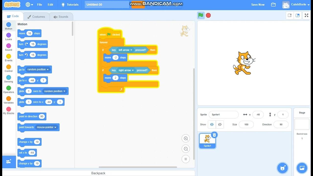 How to make Arrow and Letter movements in Scratch - YouTube