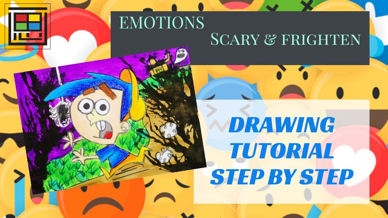 Drawing with Emotions #scary | Mix Media Oil Pastel Step by Step ...