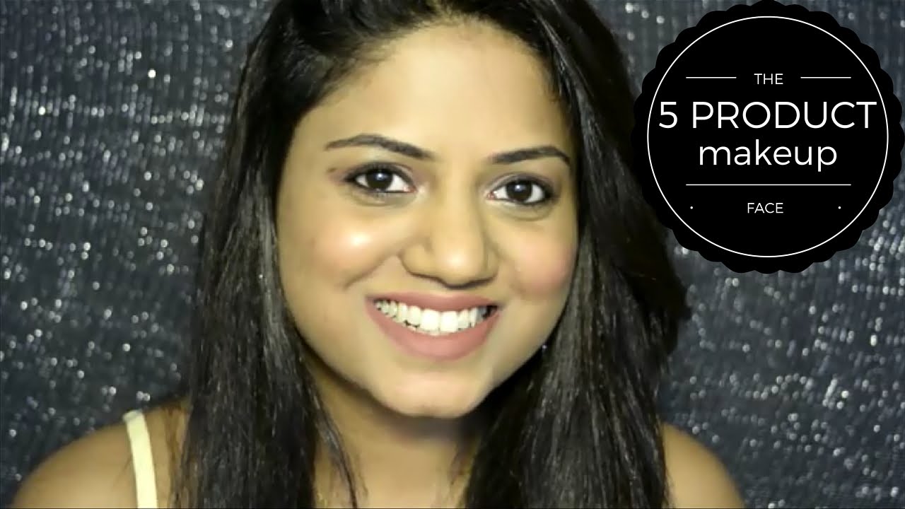 5 Product Makeup Face - Minimal Makeup Look - Everyday Office Makeup ...