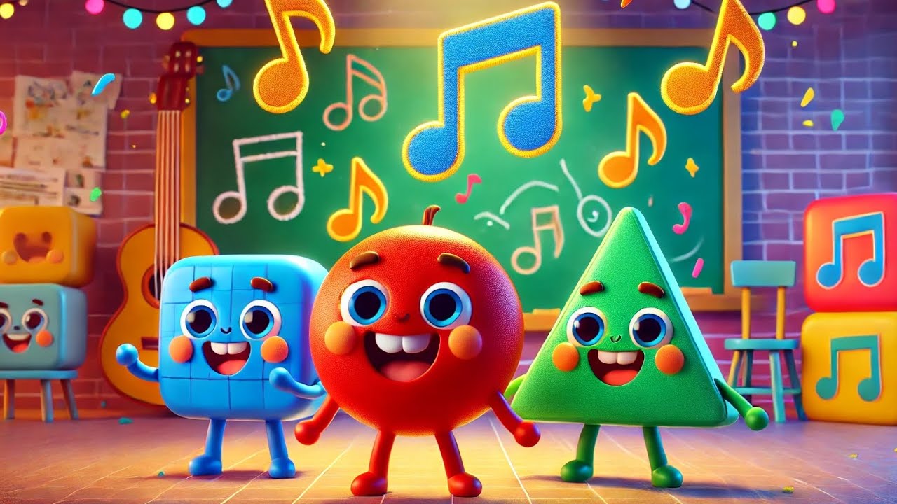 The Super Shapes Song | Fun Learning Song for Kids | Circle, Square ...