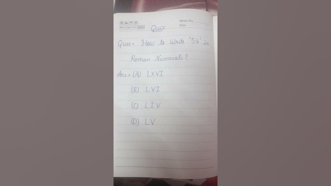 Quiz Write 56 In Roman Numerals shorts YouTube quiz-write-56-in-roman-numerals-shorts-youtube