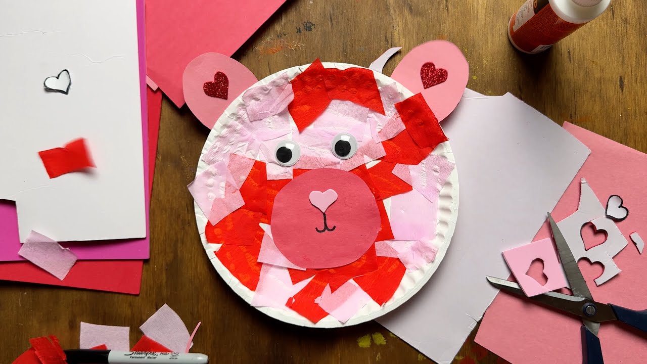 DIY Paper Bear Valentine's Craft for Kids: Easy & Colorful! - YouTube