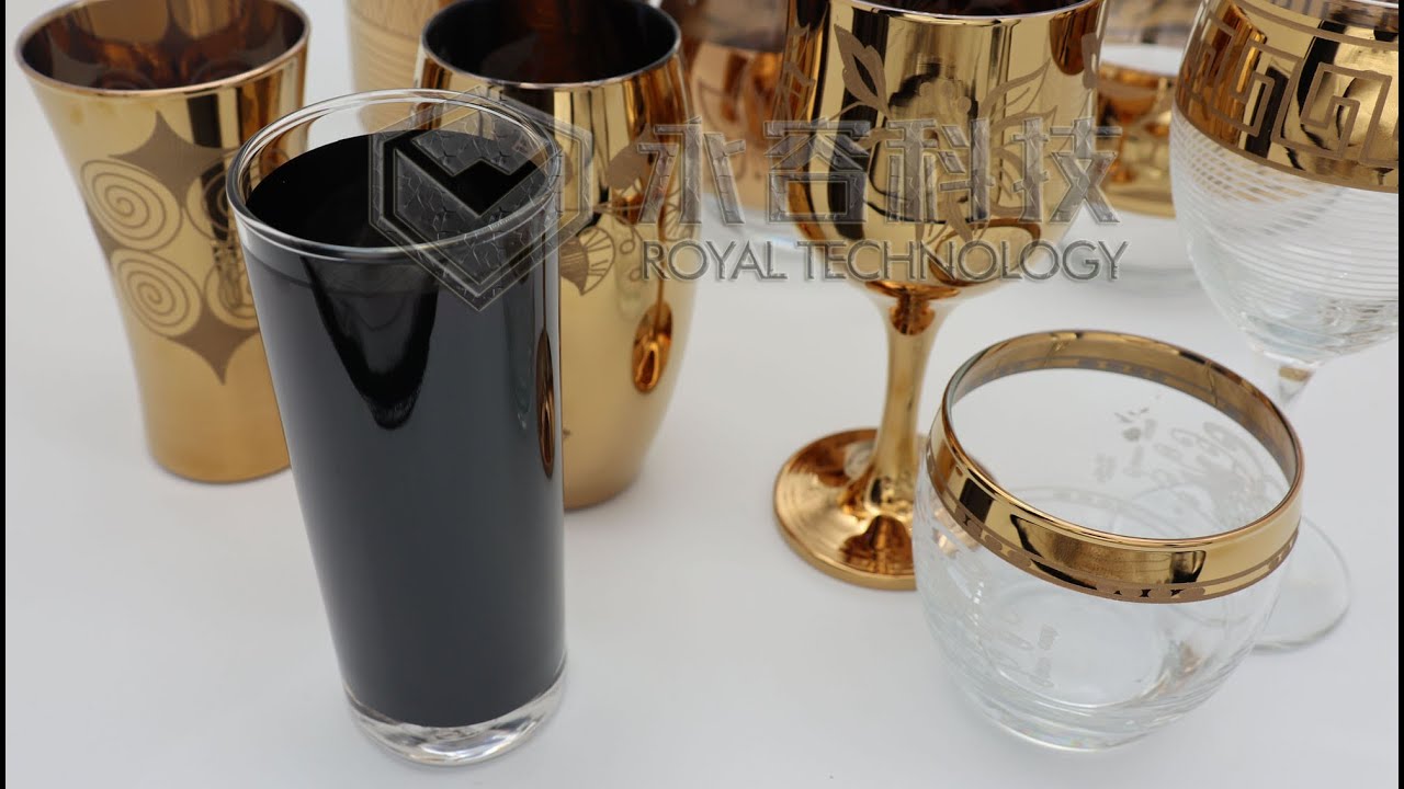 Glass cups gold coatings, glass copper coating, 2-sides gold coatings ...
