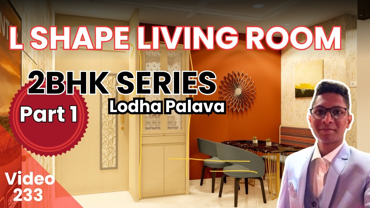 Small L shape Living room 16'x13’ Interior design at Lodha Palava City ...