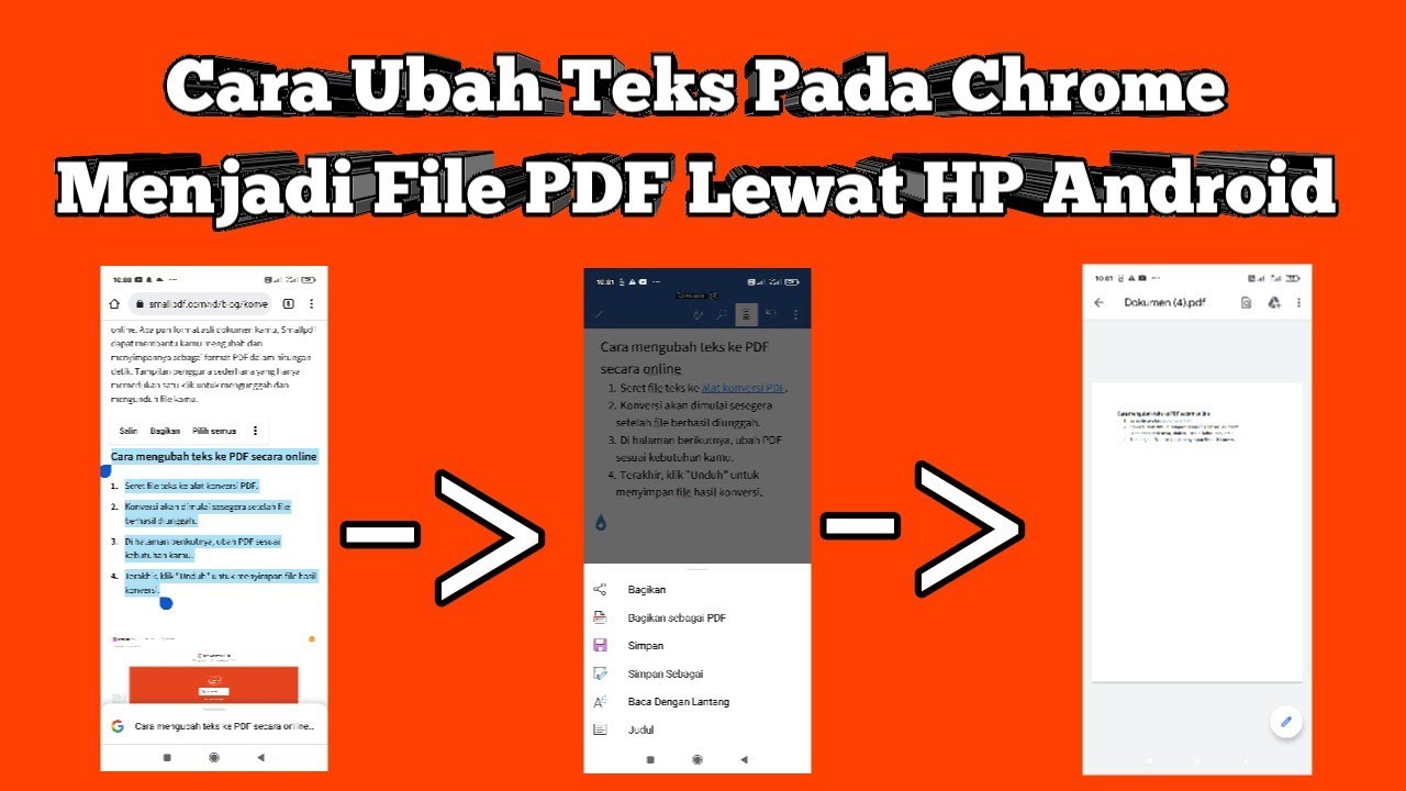 Cara Mengubah Teks Pada Browser Chrome Menjadi File PDF Lewat HP ...