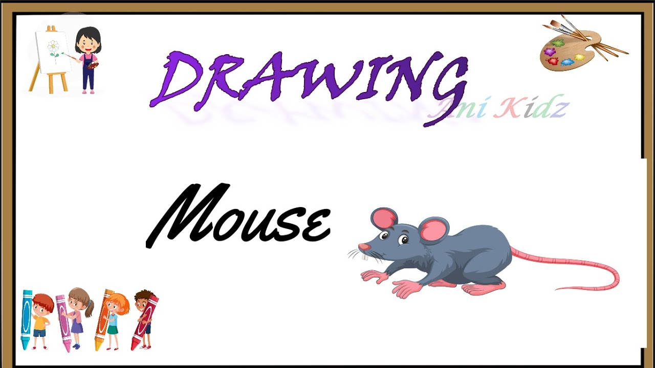 Basic Mouse Drawing || Easy way to draw Mouse || Kids Drawing || Learn ...