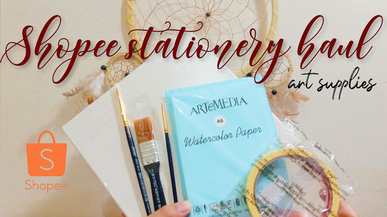 📌Shopee stationery haul || art supply📦 - YouTube