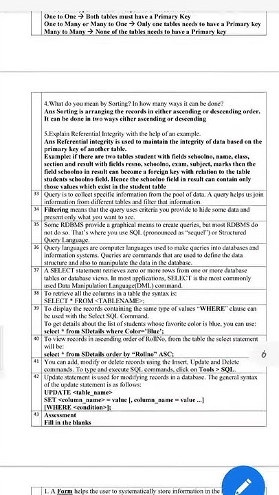 It 402 Class 10 Rdbms Unit 3 Notes Youtube