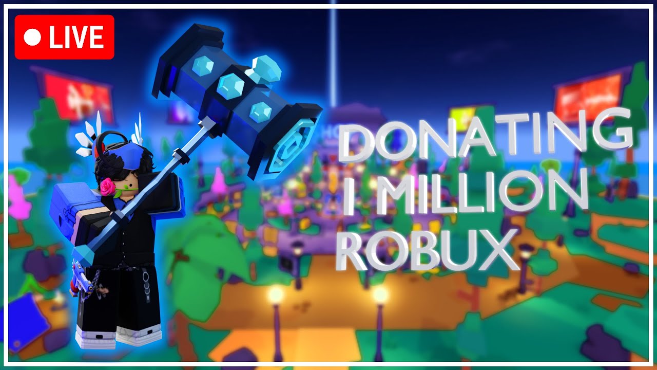 🔴 PLS DONATE | DONATING 1M ROBUX! - YouTube