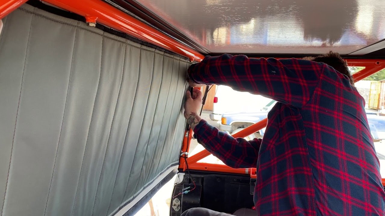 Strawfoot - Insulated Window Cover Install on the Go Fast Camper. - YouTube
