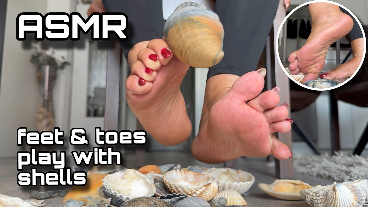 ASMR feet meet shells, very crunchy - YouTube