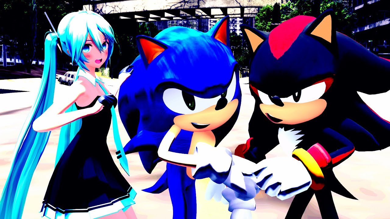 【MMD x SONIC】miku & sonic & shadow - WAVE 【1080p60fps】 - YouTube
