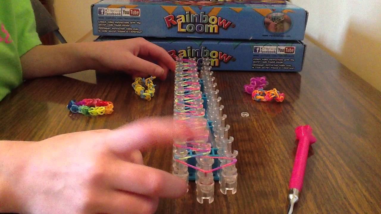 Rainbow Loom Single Chain Bracelet - YouTube