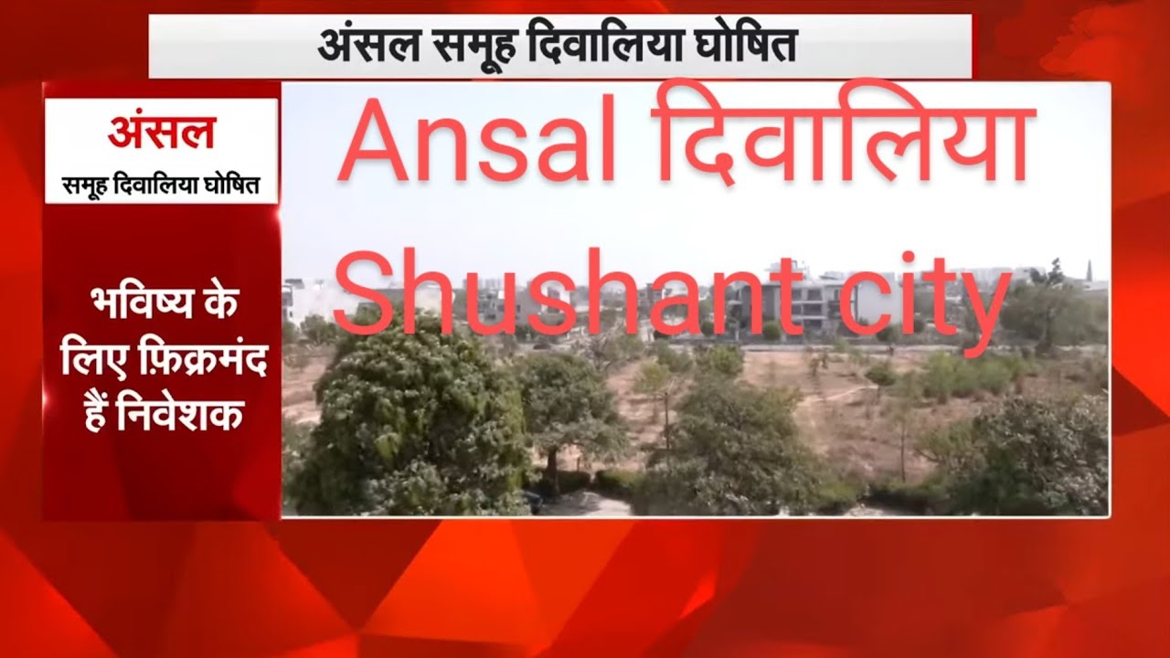 अंशल समूह दिवालिया घोषित Ansal group declared insolvent Ansal API Real estate company insolvent ...
