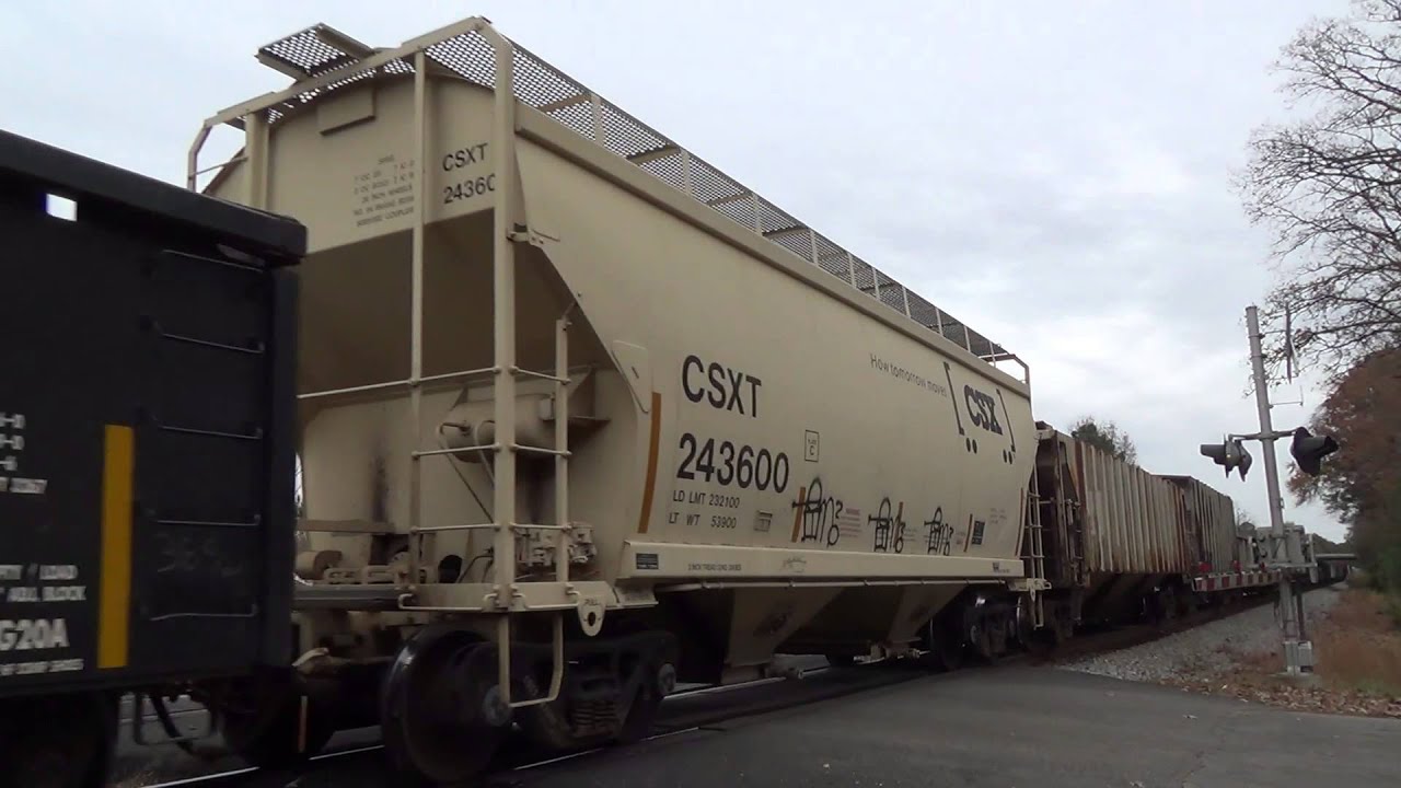 CSX 1187 (EMD MP15AC) Trails CSXT Q401 - 21 - YouTube