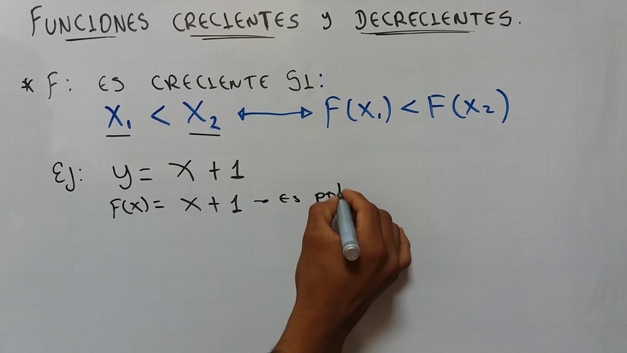 Función creciente ejemplo 1 - YouTube