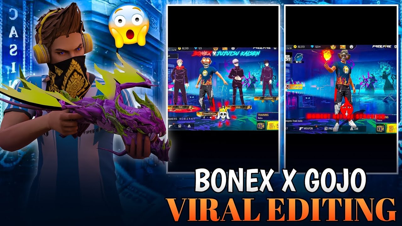 Bonex X Jujutsu kalsen Full editing Tutorial ☠️ || @BONEX4_FF X Gojo ...