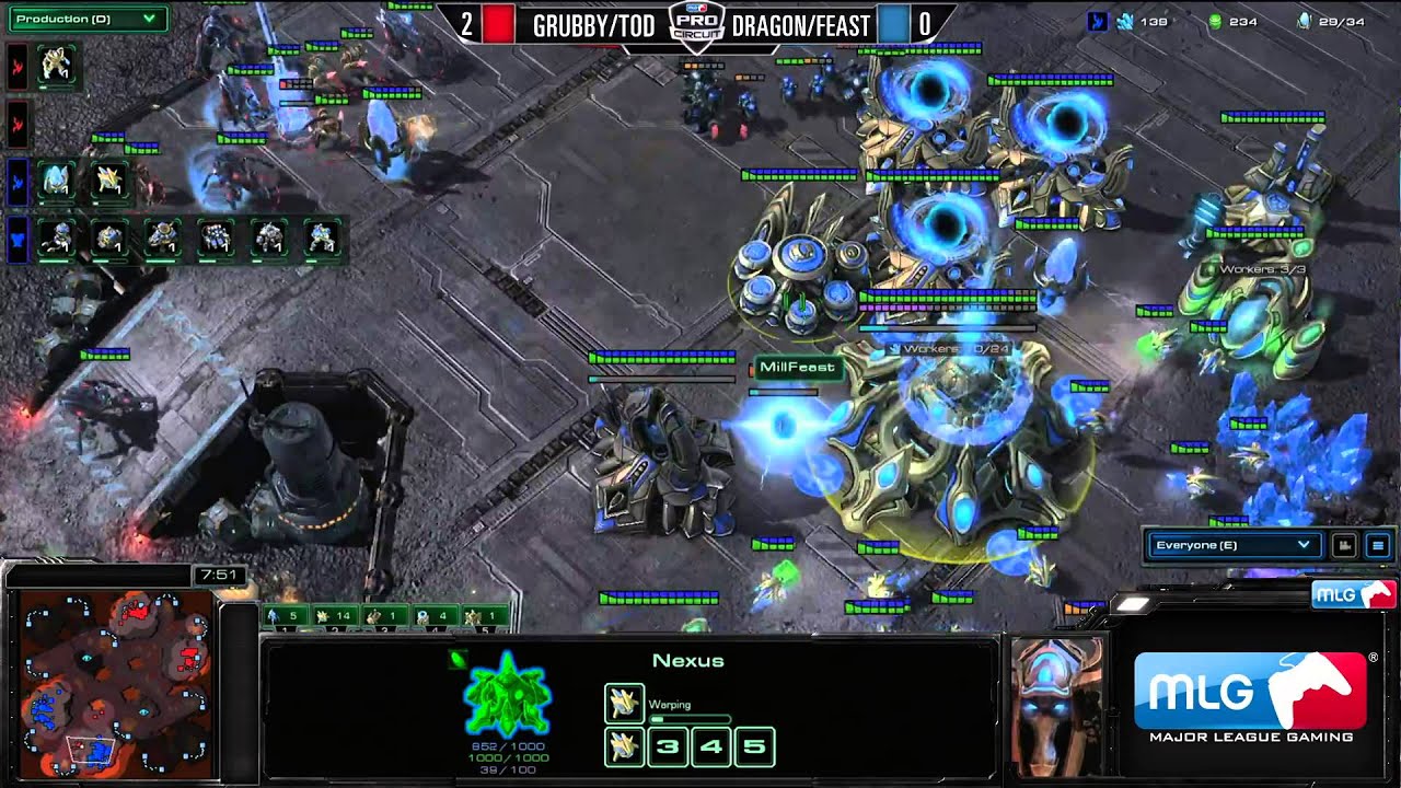 Grubby & ToD vs Dragon & Feast - Game 3 - MLG 2v2 Pro Invite - YouTube