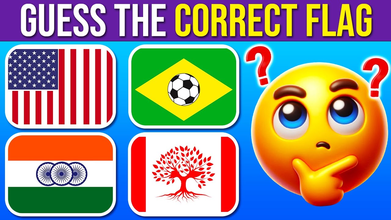 Guess the Correct Flag || 30 Country Flags Quiz - Easy, Medium, Hard ...